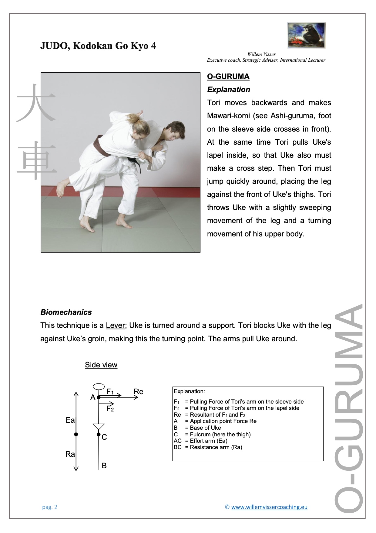 JUDO, Kodokan Go Kyo: O GURUMA & UTSURI GOSHI - Judo Management