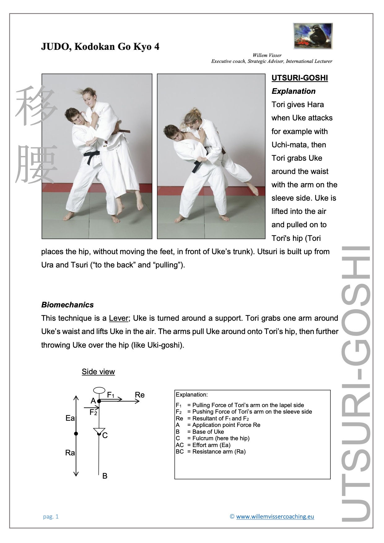 JUDO, Kodokan Go Kyo: O GURUMA & UTSURI GOSHI - Judo Management